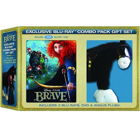 Brave (2-Disc Blu-ray + DVD + Angus Plush Toy) (Widescreen) - Walmart.com