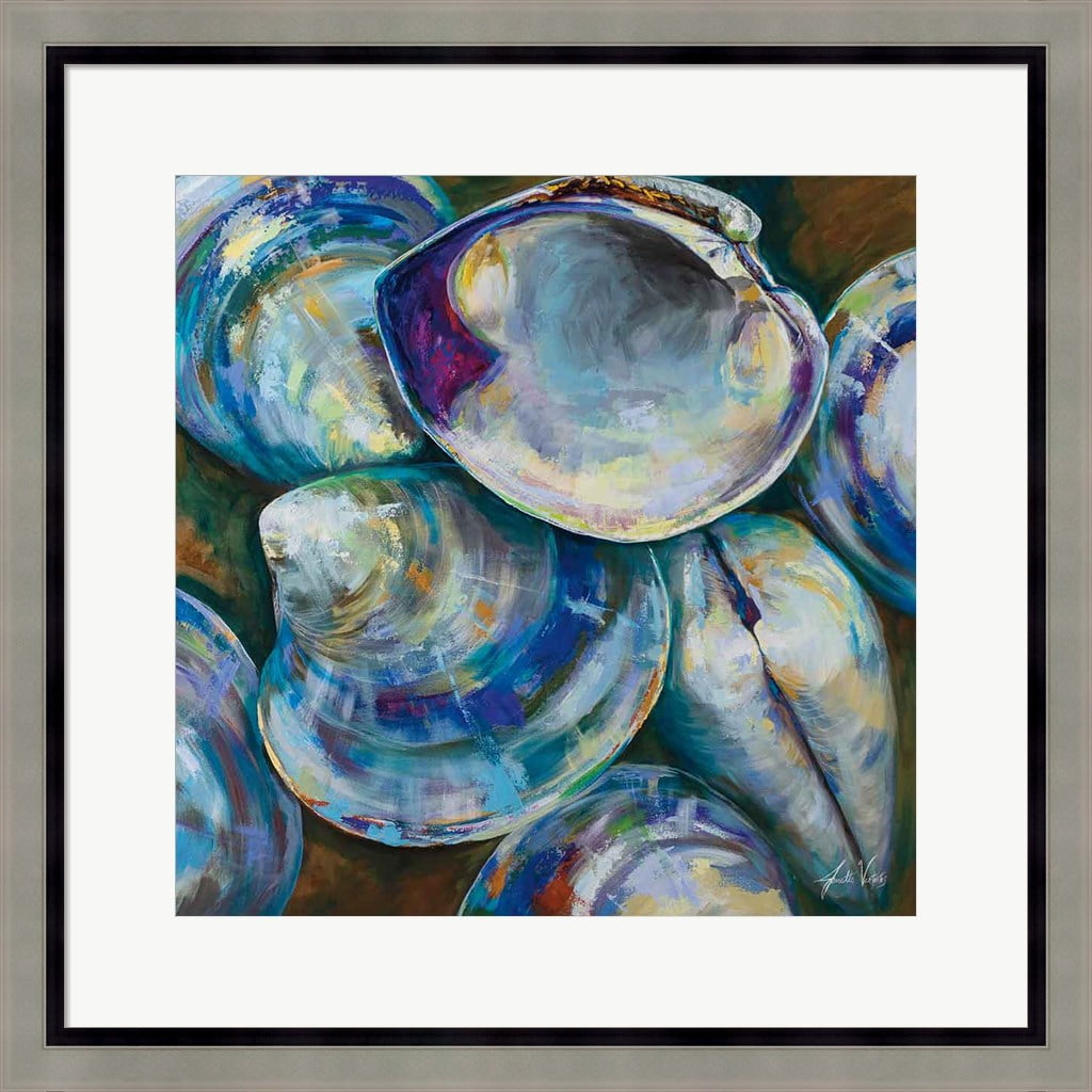 Great Art Now Shell Shuffle by Jeanette Vertentes, Framed Wall Art, 23W ...