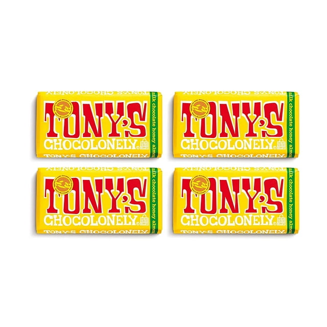 Tony's Chocolonely Milk Honey Almond Nougat - 32% Chocolate Bar - 6.35 ...