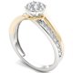 3/8 Carat T.W. Diamond Two-Tone Bypass Cluster 10kt White Gold Engagement Ring - Walmart.com