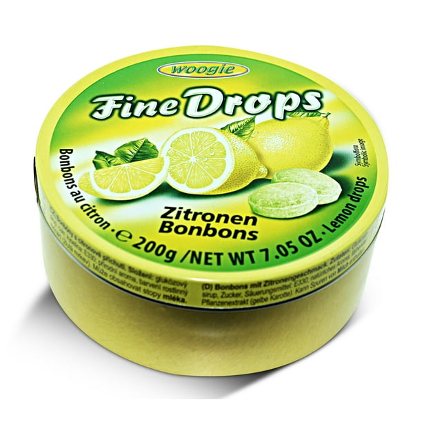German Fine Drops Sanded Lemon Candy Tin 200gr (Zitronengeschmack) (8 ...