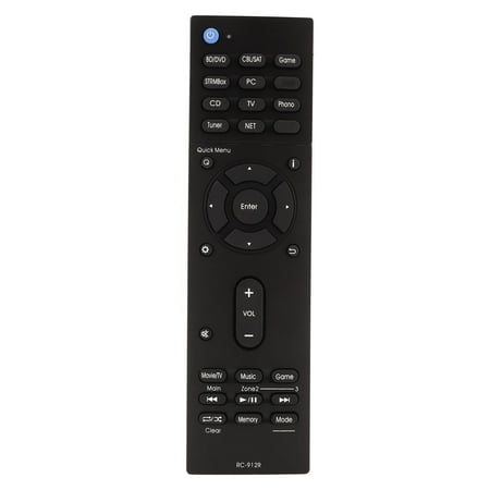 AV Receiver Remote, RC 912R Remote Control Ergonomic Design AAA Battery ...