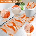 Bathroom Set - Orange And Accessories Sets With Shower Curtain Rugs ...