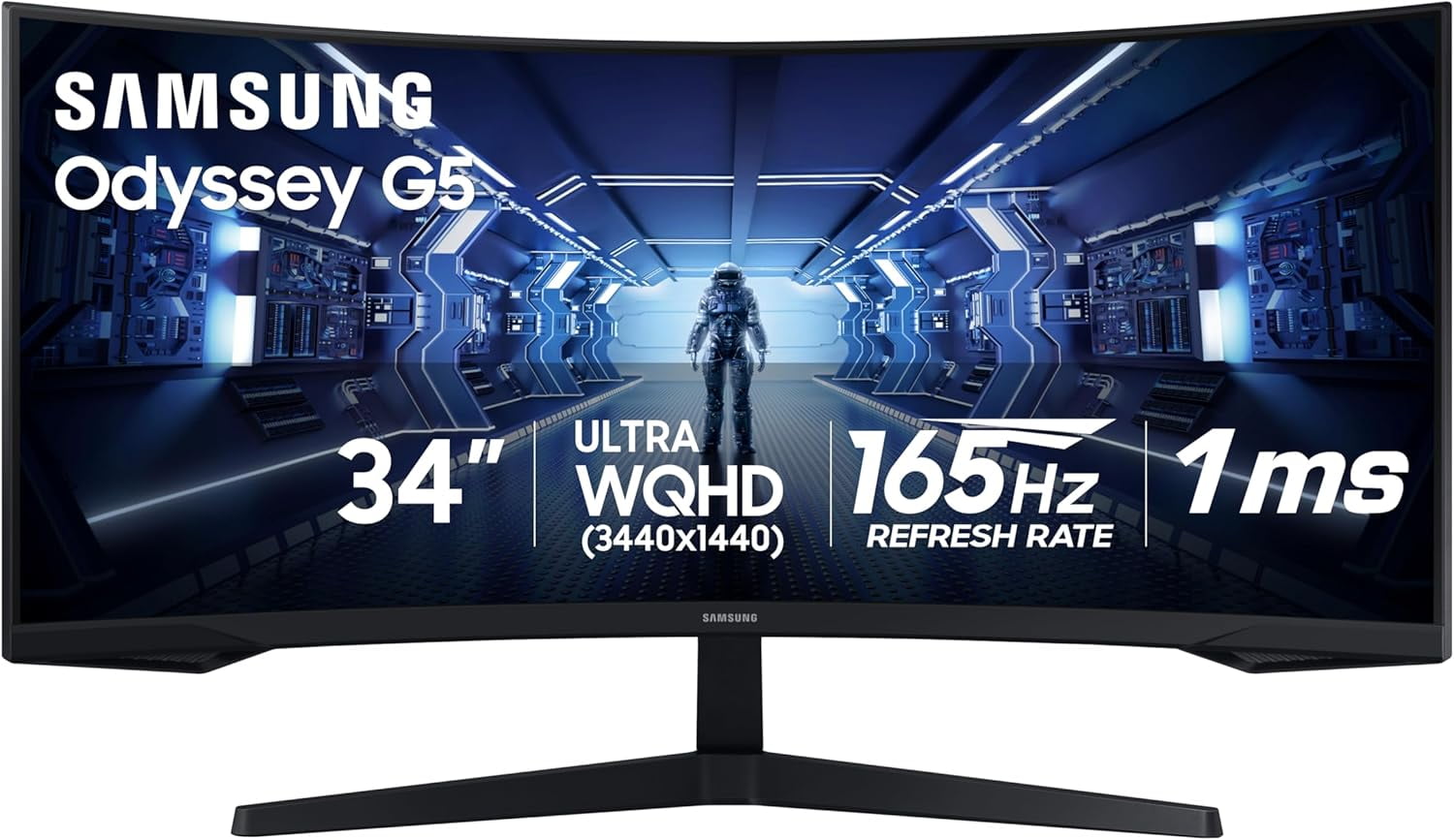Restored SAMSUNG 34-Inch Odyssey G5 Ultra-Wide Gaming Monitor with ...