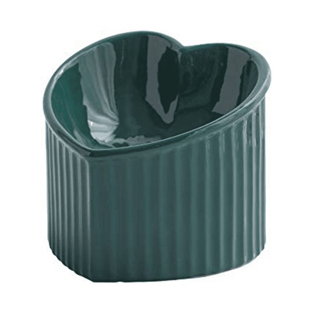 Ceramic Raised -Bowls,Tilted Elevated Food or Water Bowls,Stress Free ...