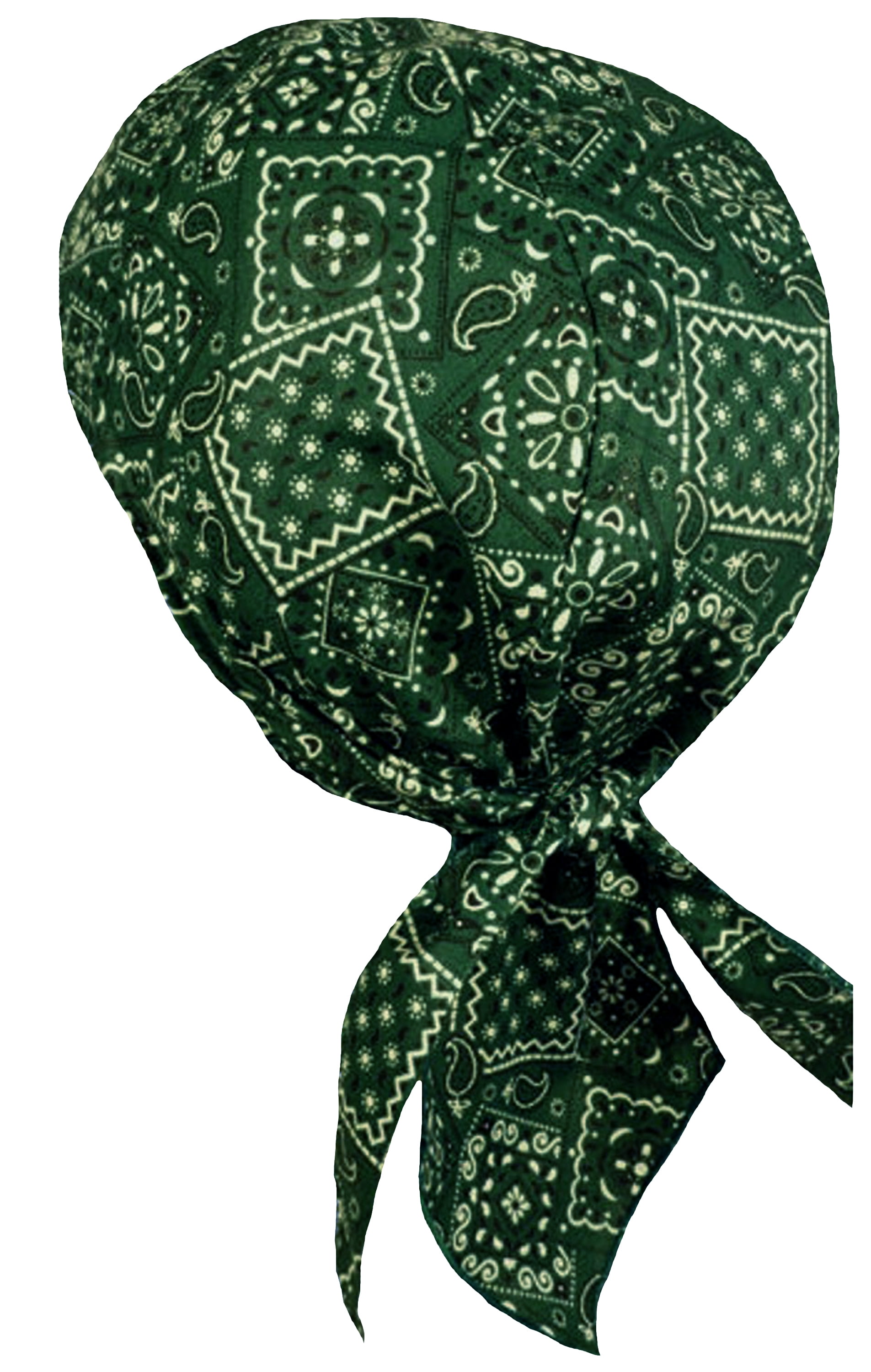 Green Paisley Doo Rag Du Rag Do Cotton Bandana Headwrap Chemo Cap ...