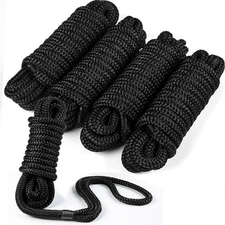 WELLUCK Double-Braided Nylon Boat Dock Lines, 3/8 Inch x 15FT Boat ...