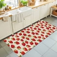 Farmhouse Strawberry Washable Area Rug 2 x 6 ft Red Berry Rustic ...