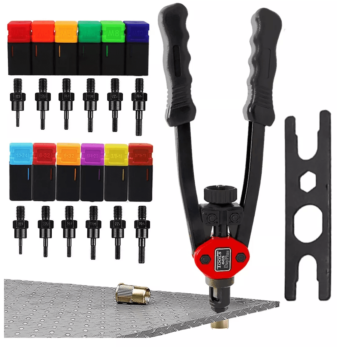 Remachadora Para Tuercas De Manual Profesional Remache Negro 12 pz ...