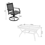 MF Studio 7 Pieces Patio Dining Set Metal Furniture Set with 6 Swivel ...