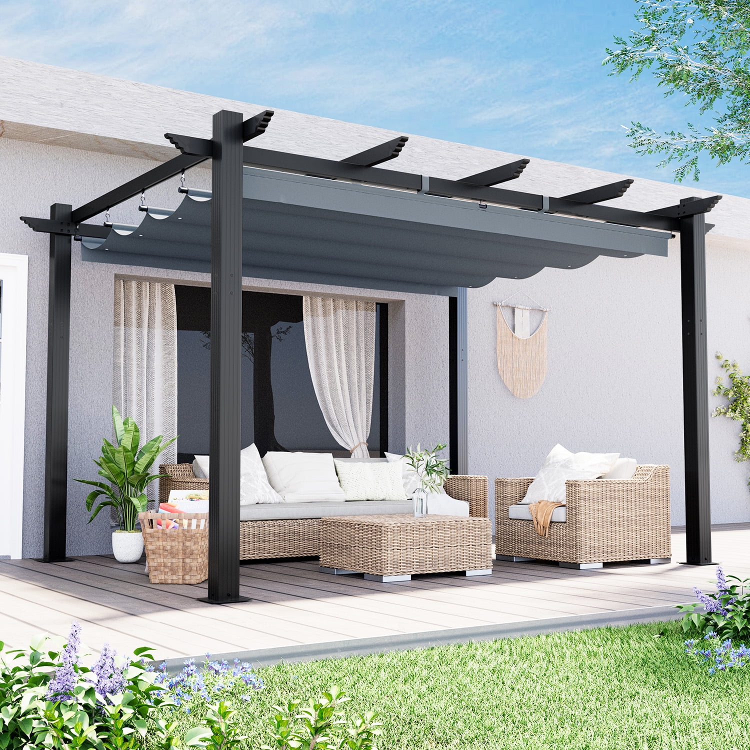 Click here for Uphyb Outdoor Retractable Pergola 10 X 13  Outdoor... prices