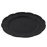 Beautiful Scallops Set of 4 Stoneware Dinner Plates Black by Drew ...