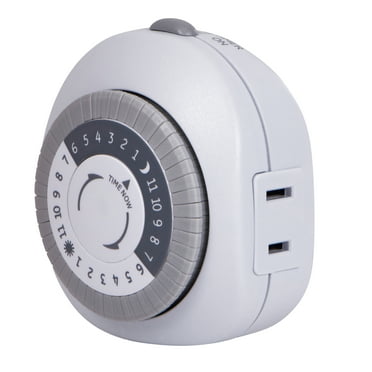 GE 24-Hour Heavy Duty Indoor Plug-In Timer, 2-Outlets, 15075 - Walmart.com