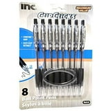 INC Comfort Grip Ball Point Pens - 8 Pack, Black Body with Black Ink ...