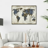The World I by Russell Brennan Framed Canvas Art Print - Walmart.com