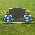 Artificial Fan Chrysanthemum Flowers for Memorial, 2 Bundles White and ...
