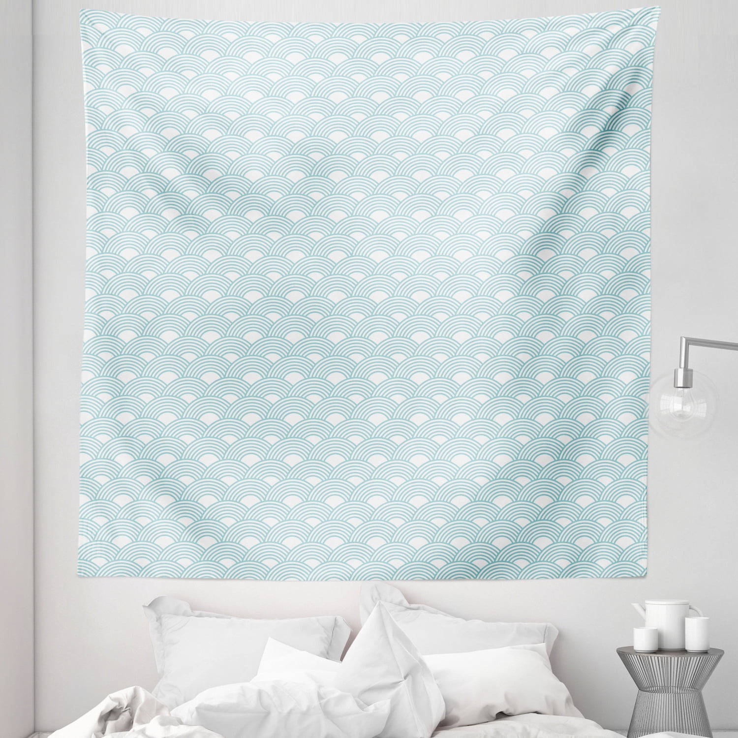 White Tapestry, Big and Nested Circles Lapping over Conceptual Ocean ...