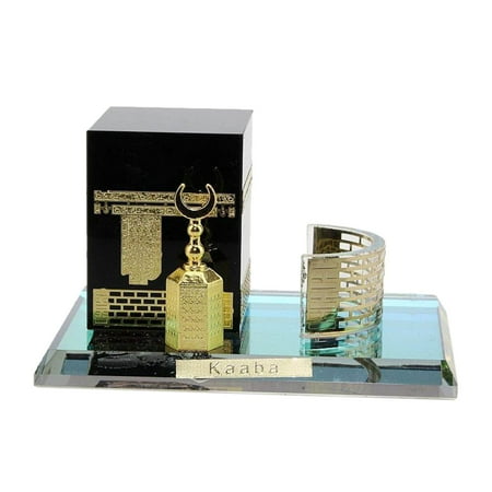 Muslim Crystal Gilded Kaaba Miniature Model Showpiece Islamic Kaaba ...