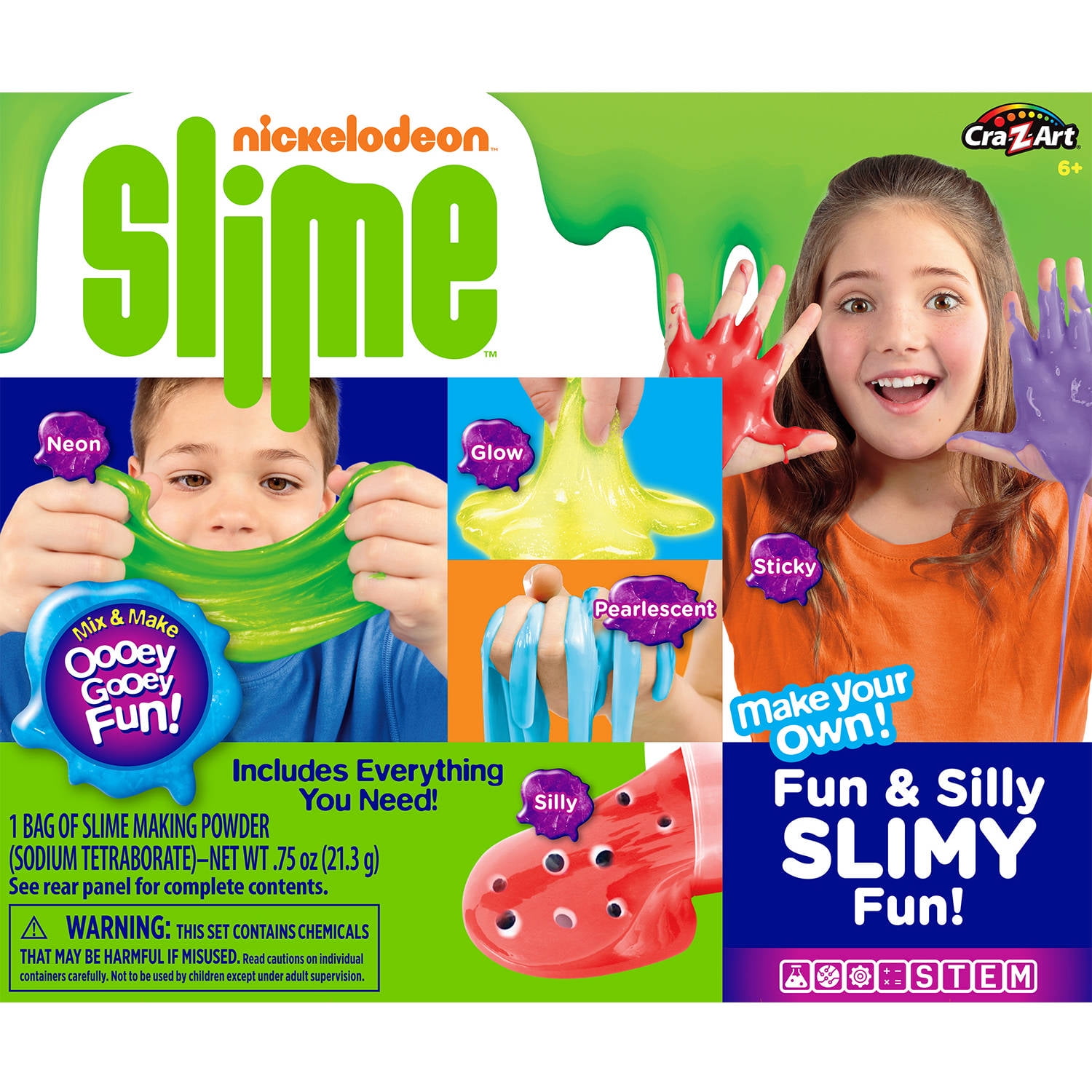 Cra-Z-Art Nickelodeon Slime Fun and Silly Fun DIY Activity Kit ...
