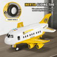 Construction Airplane Toys with 6 Truck Cars, Plane Toys Set with Light ...