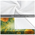 summer bathroom towels A painting of a bee flying over a field of ...