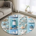 4ft Round Rug Nautical Lighthouse Area Rugs for Living Room Bedroom ...