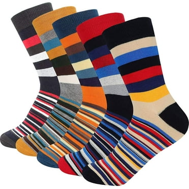 Marino Mens Dress Socks - Fun Colorful Socks for Men - Cotton Funky ...