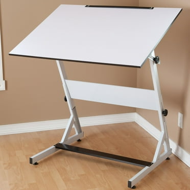 Studio Designs Zenith Adjustable Wood Top Drafting Table in Black ...