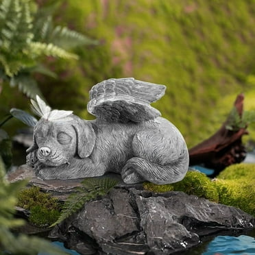 Comfy Hour Loving Memory Collection Resin Dog Sleeping in Angel Wing ...