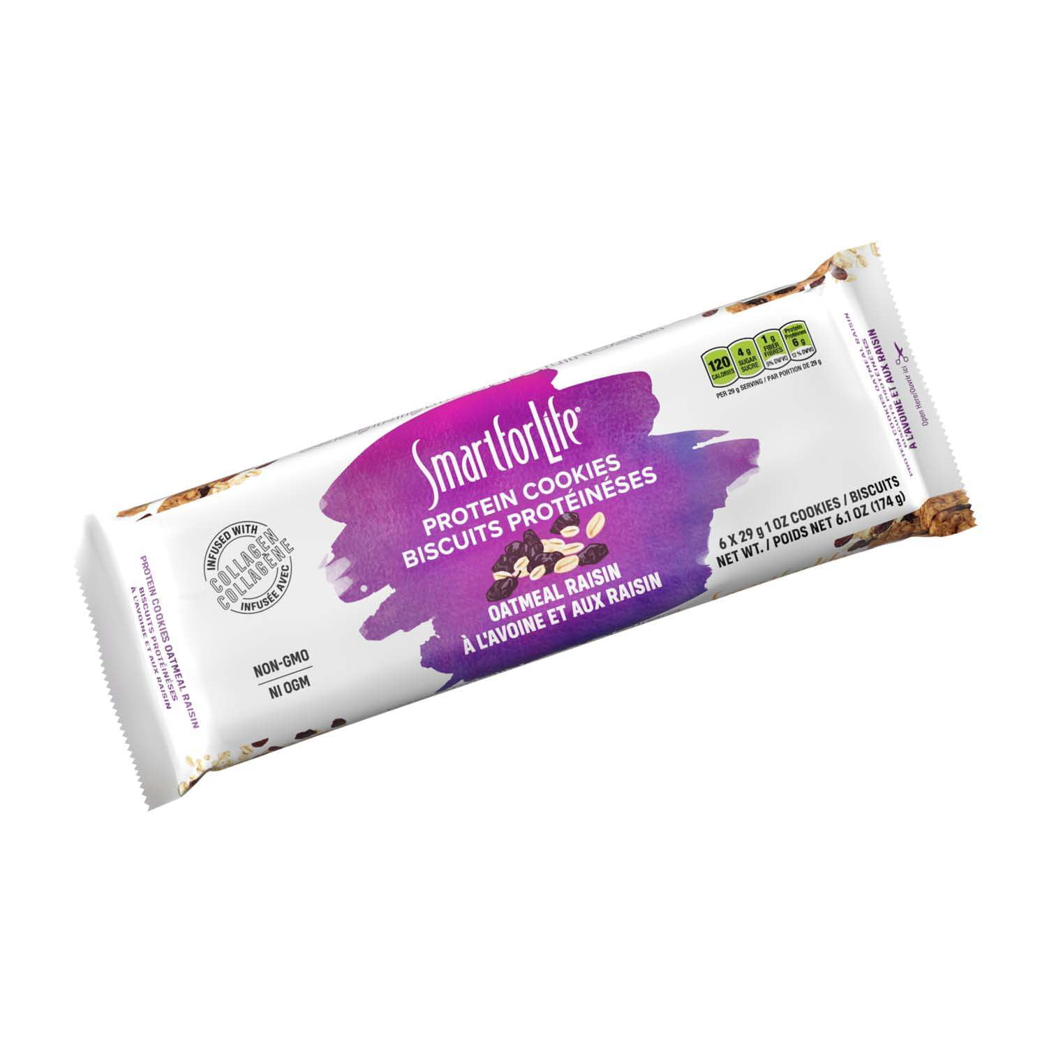 Smart for Life Oatmeal Raisin Diet Cookies 12 Ct (2 x 6 Ct Sleeves ...