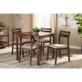 Baxton Studio Lovy Modern 5-Piece Kitchen Table Set in Beige and Dark ...