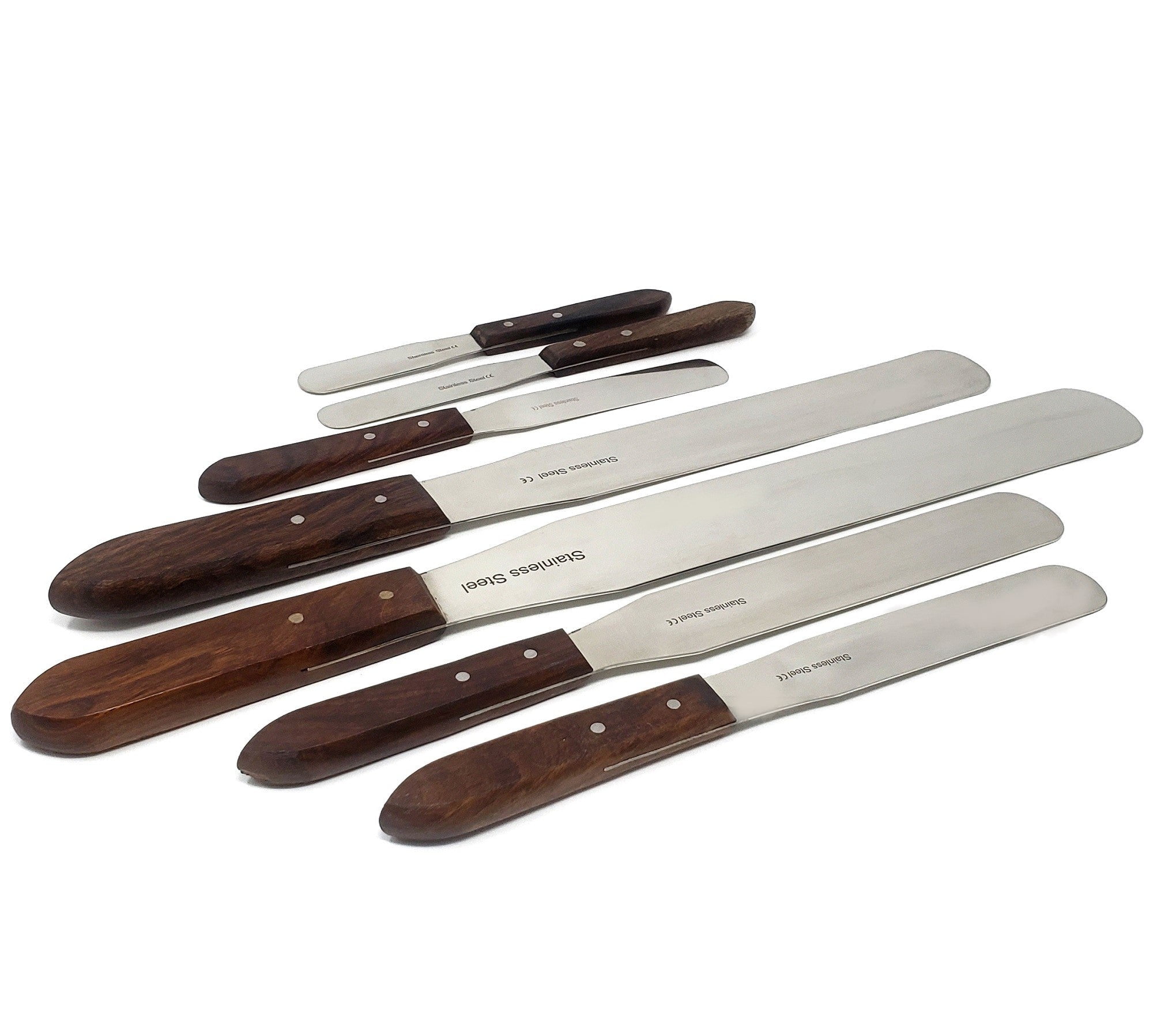 Set of 7 Pcs Stainless Steel Spatula Kitchen Utensil Chefs Knives ...
