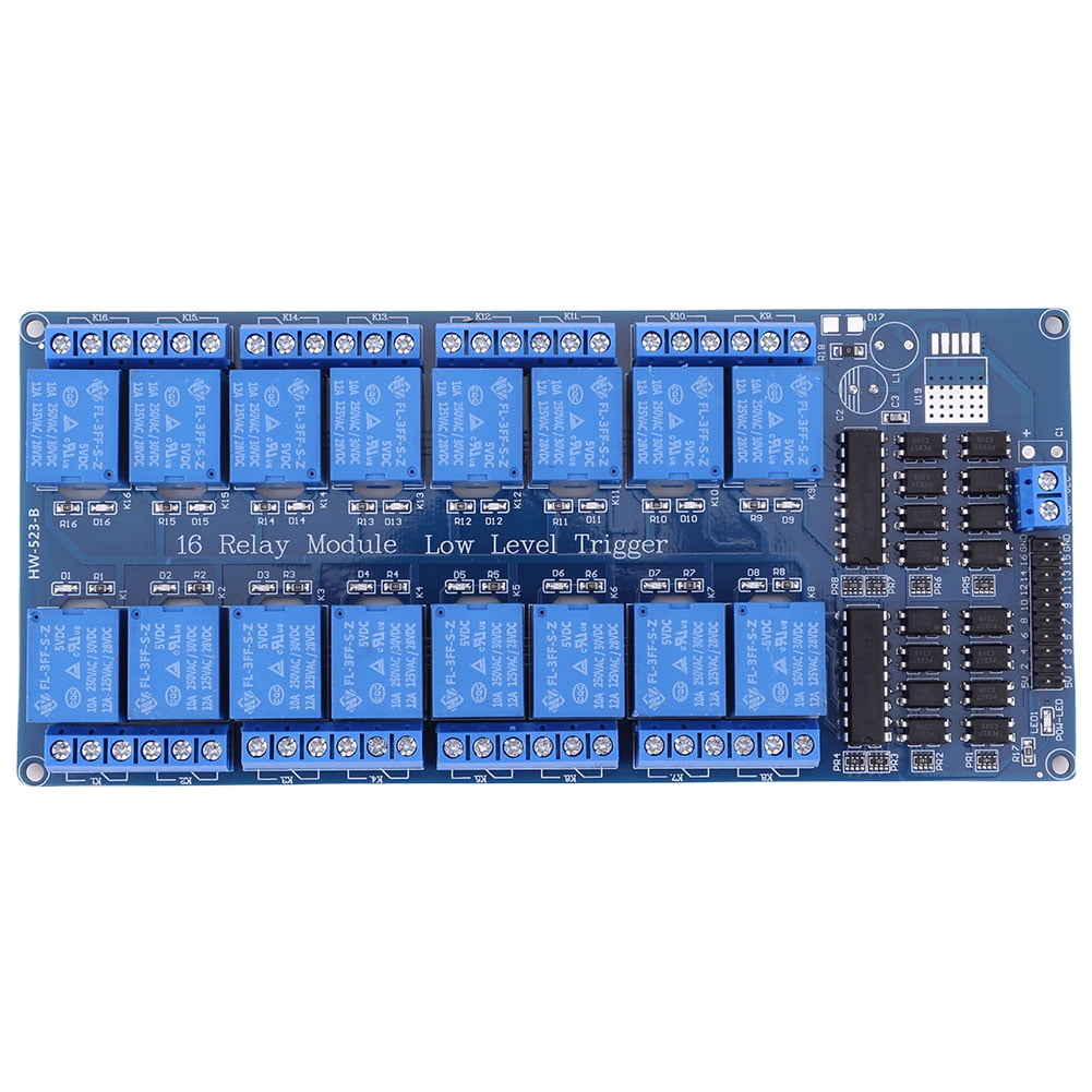 [HW-523B] módulo relé estado sólido 16 canales 5V inteligente ...