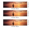 3 pcs Sunset Sailboat Calm Cake Strips Edible birthday cake strips ...