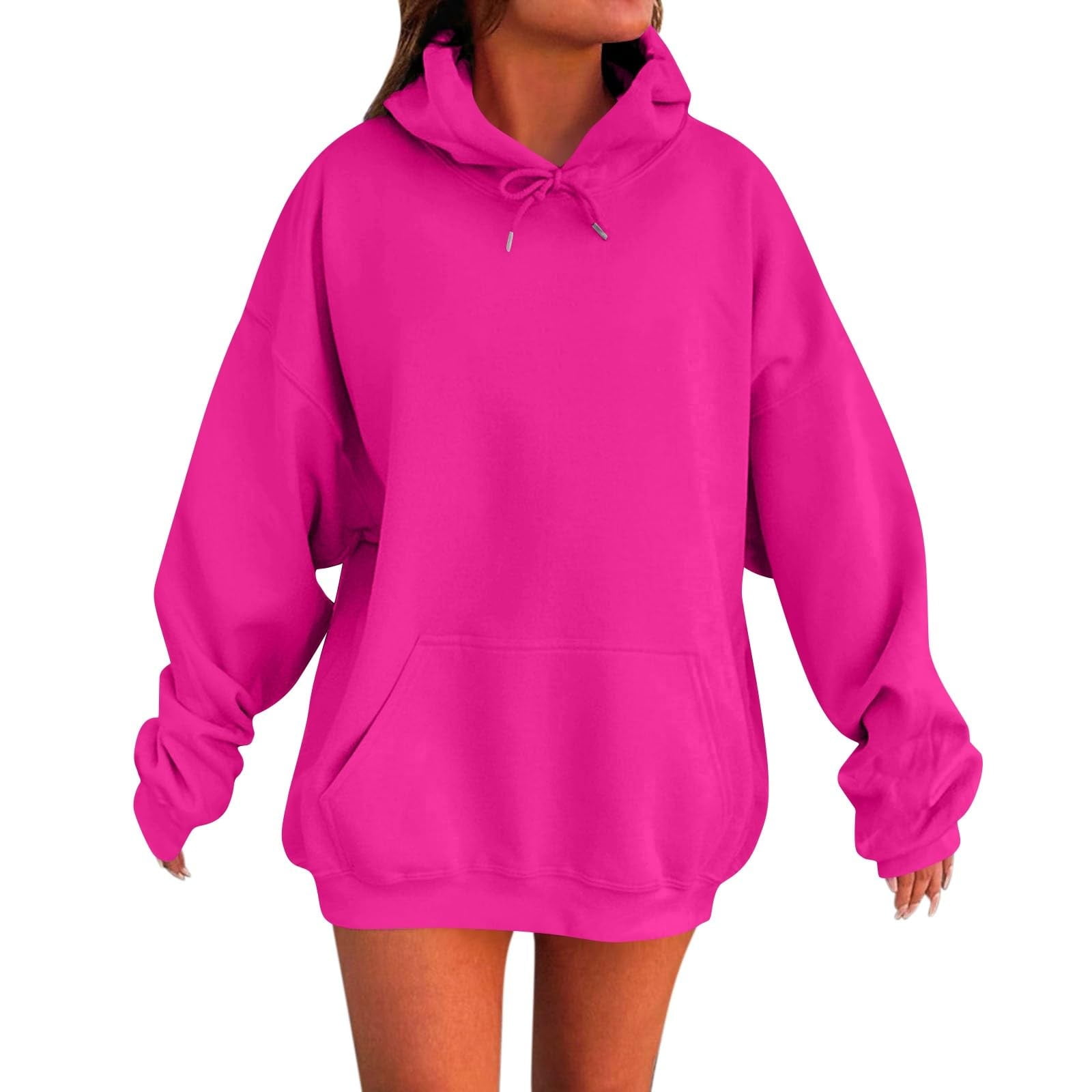 Click here for Baberdicy Hot Pink Womens Oversized Hoodies Winter... prices