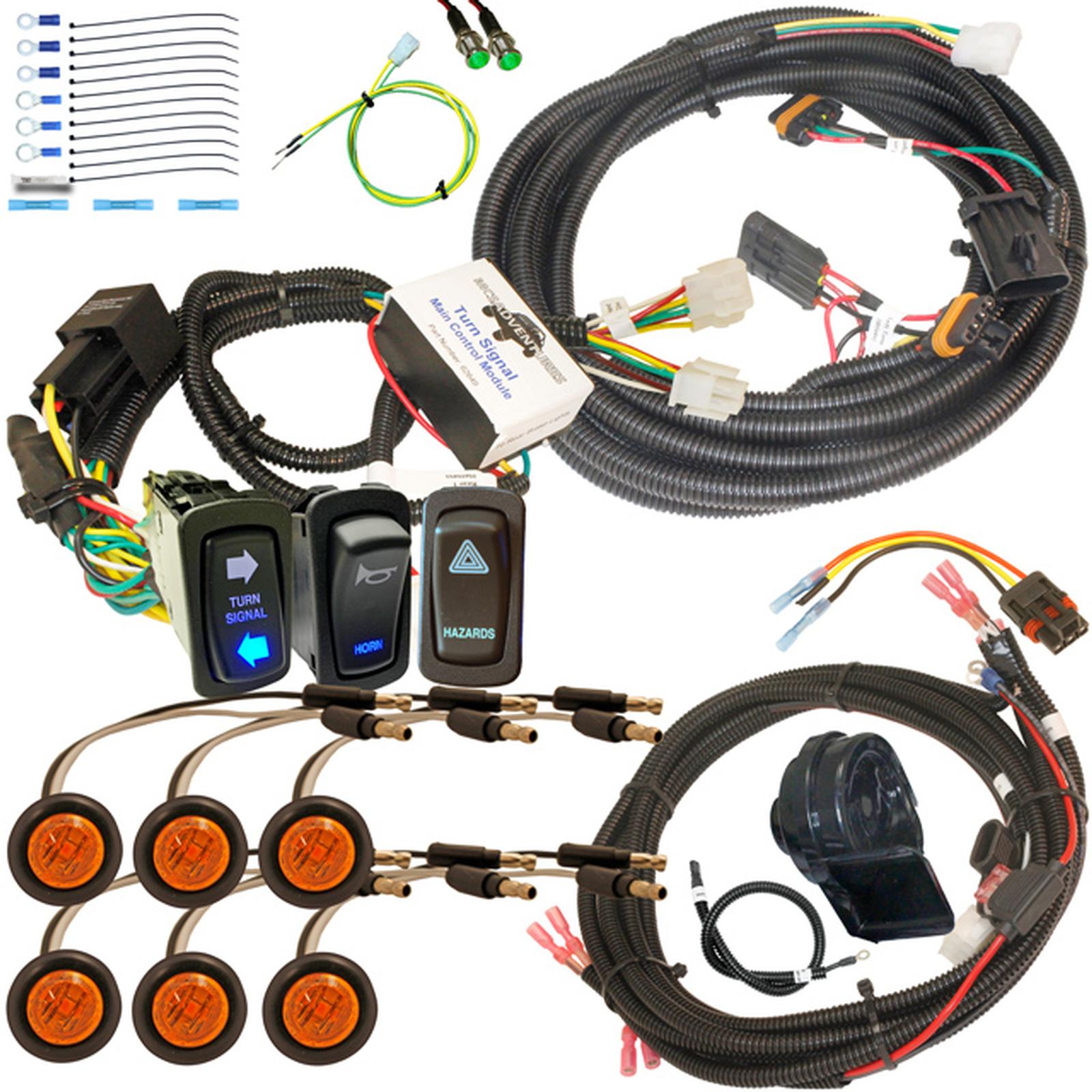 MCSADVENTURES Vertical Rocker Turn Signal with Independent Horn and ...