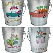 Plastic Easter Pails W/ Lid - Party Supplies - 12 Pieces - Walmart.com