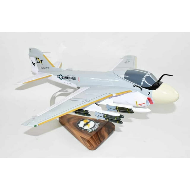 VMA(AW)-242 Bats A-6 (1980s) Intruder Model, 1/36th Scale, Mahogany, Marines - Walmart.com