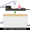 mDesign Cable Management Box Organizer for Cords and Wires, Small ...
