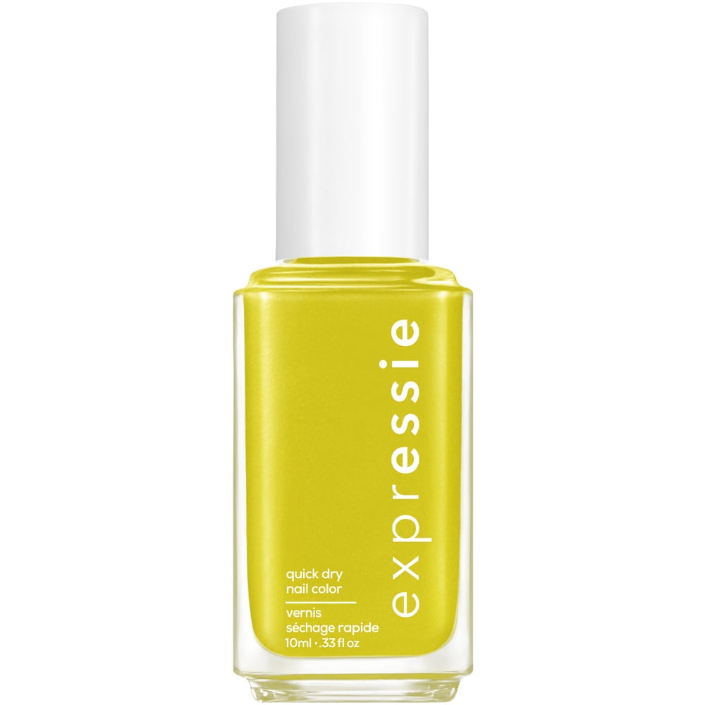essie Expressie Quick Dry 8 Free Vegan Nail Polish, Green Yellow, 0.33 ...