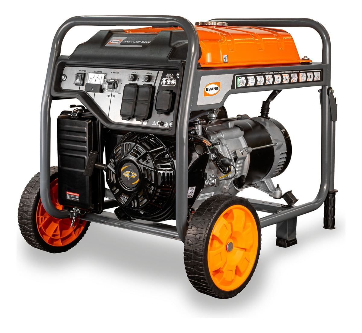 Generador Eléctrico Evans 8500w Avr Thunder 14hp 120v/240v P | Walmart ...