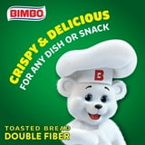 Bimbo Double Fiber Toasted Bread, 14 Count, 8.82 oz Bag - No High ...