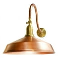 AQ Lighting Solid Raw Copper LED Gooseneck Barn Light, Weatherproof ...