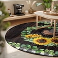 3ft Area Rug,Spring Green Yugal Leaves Sunflowers Bird Washable Large ...