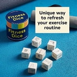 Fitness Dice: 7 Wooden Dice, Over 45,000 Workout Routines!, (Paperback ...
