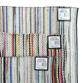 SCATTER RUG 24X45 MULTI-COLOR REVERSIBLE WOVEN, Case Pack of 50 ...