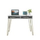 Novogratz Athena Computer Desk with Storage, White Marble - Walmart.com