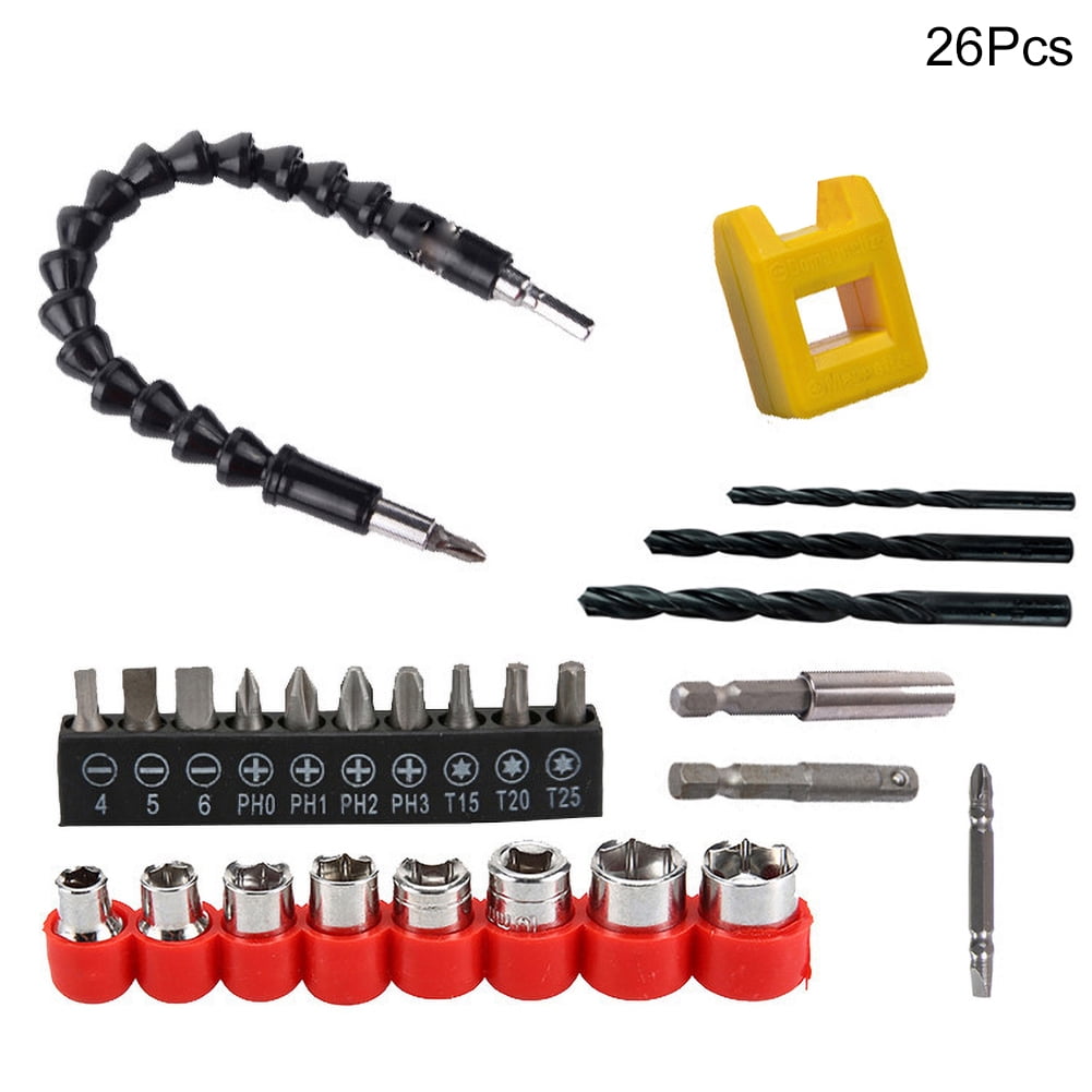 Electric Screwdriver Drill Bit Shaft Sleeve Hardware Tool Set with 11 ...