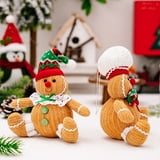 Kripyery Gingerbread Man Doll Plush Christmas Doll Toy Soft Stuffed ...