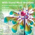 Hourpark 3D Kinetic Metal Wind Wheel & Spinners for Garden Outdoor ...